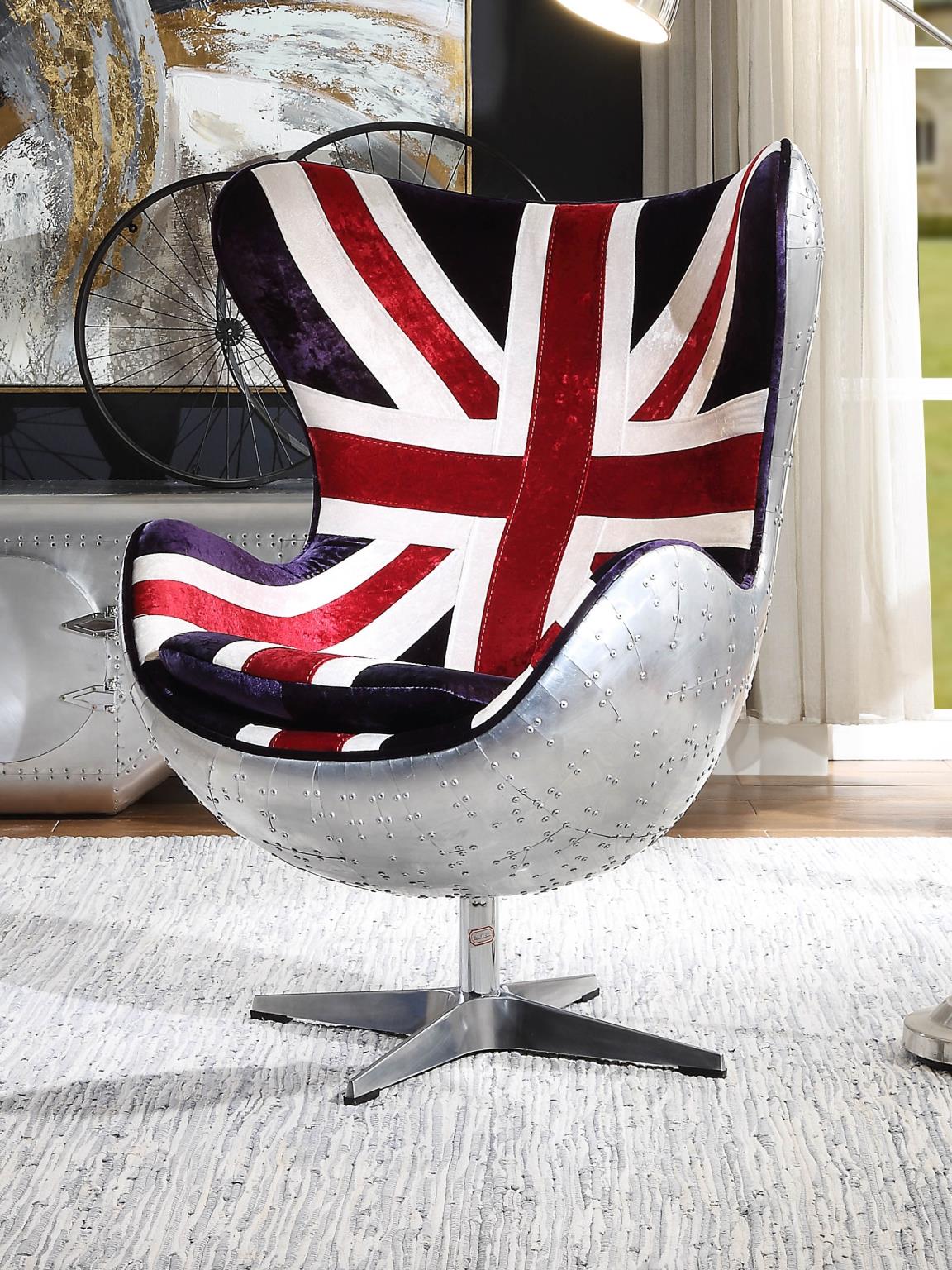 Brancaster England Flag Pattern Accent Chair